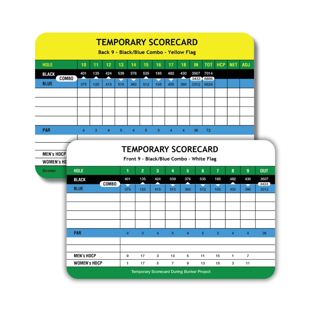 Standard Walking Card – Scorecards For Golf
