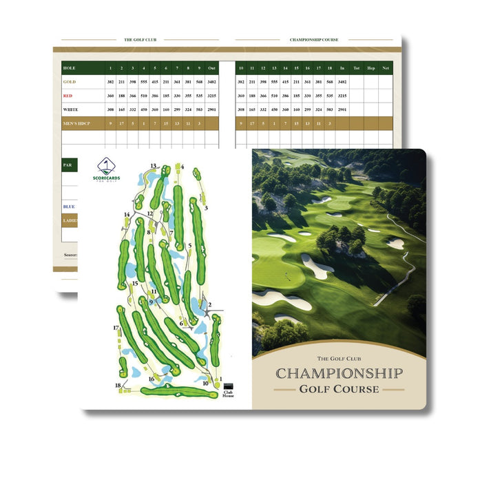 6 x 8 Inch Bi-Fold Card – Scorecards For Golf